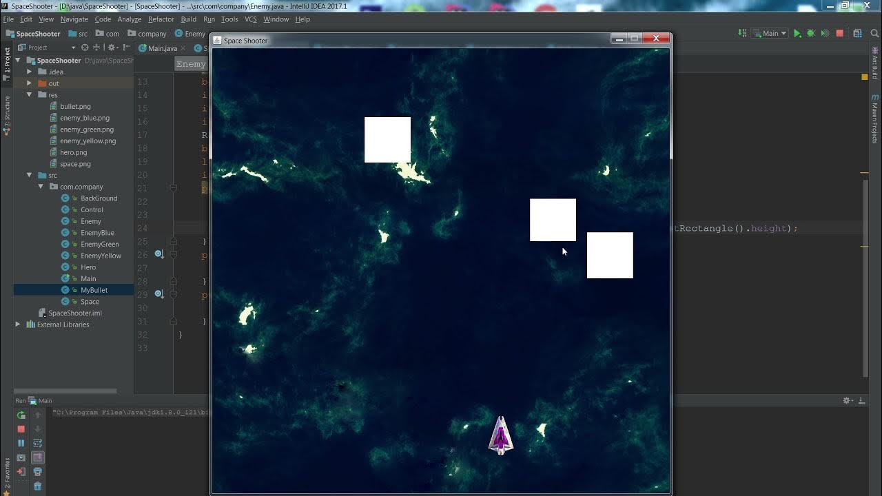 Делаем игру Space shooter на java #14 - YouTube