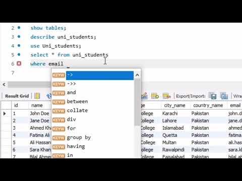 like operator with wildcard character percentage | like operator and Wildcard % - YouTube