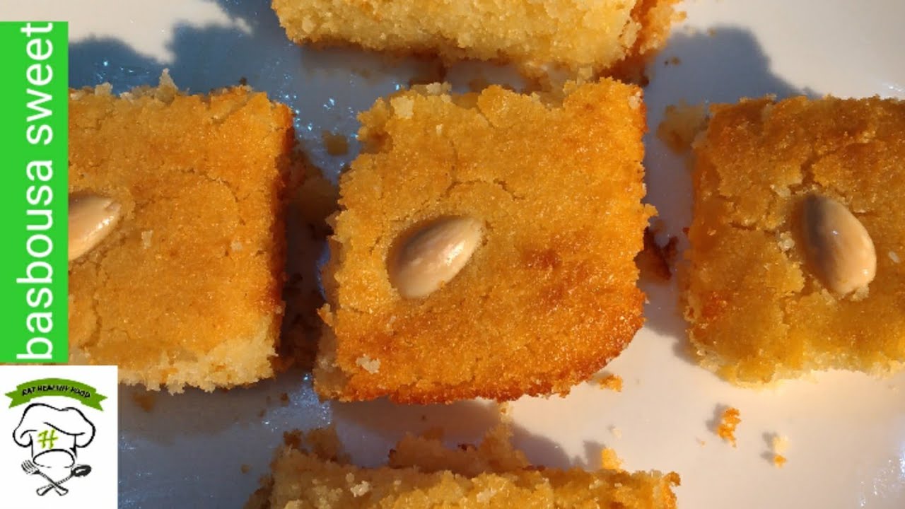 Basbousa recipe(harissa) middle eastern sweet recipe semolina sweet by ...
