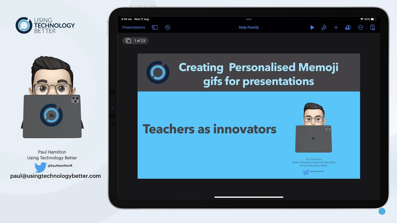 Creating Personalised Memoji Gifs in Keynote - YouTube