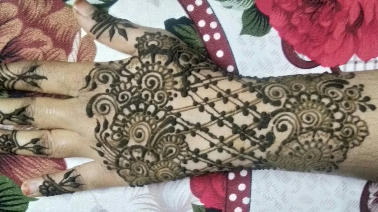 #backhandmehandi Designer and beautiful back hand mehandi | Jalidar ...
