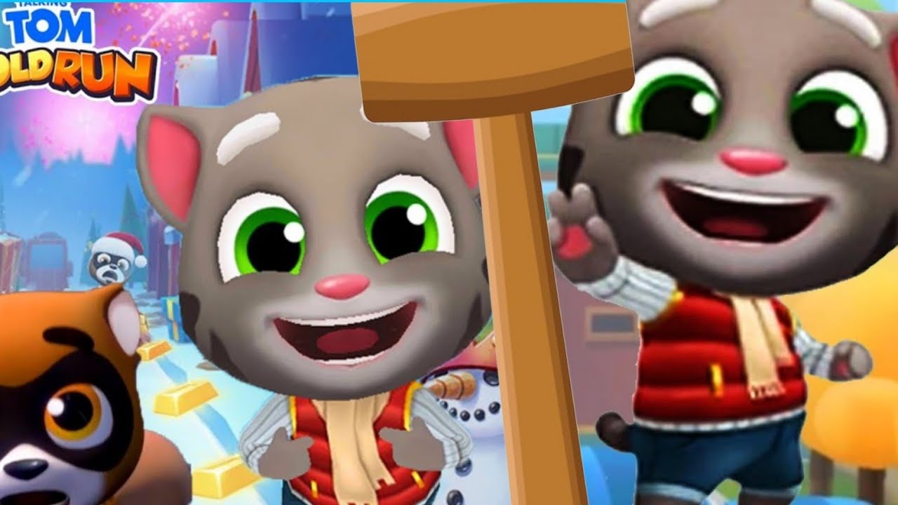 Talking Tom Gold Run: Let's talk to Frosty Tom and it wants to show us ...