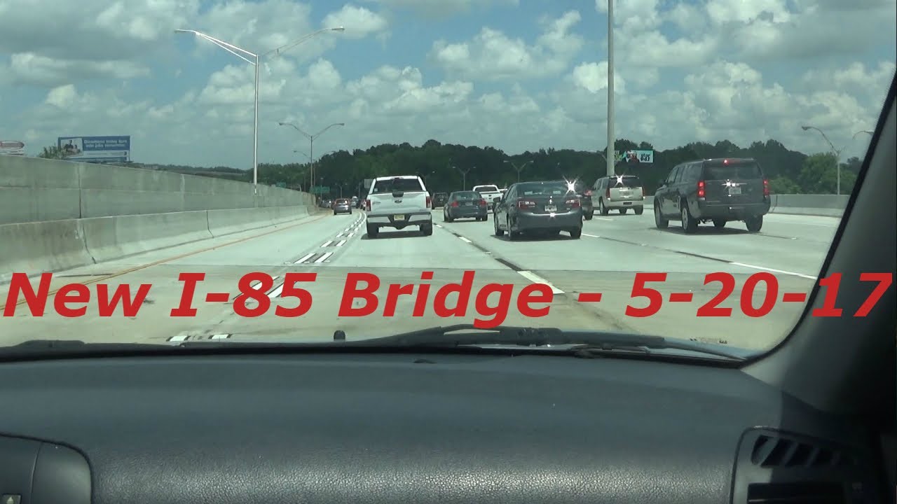Driving on the new section of the I-85 Bridge in Atlanta, GA - May 20th ...