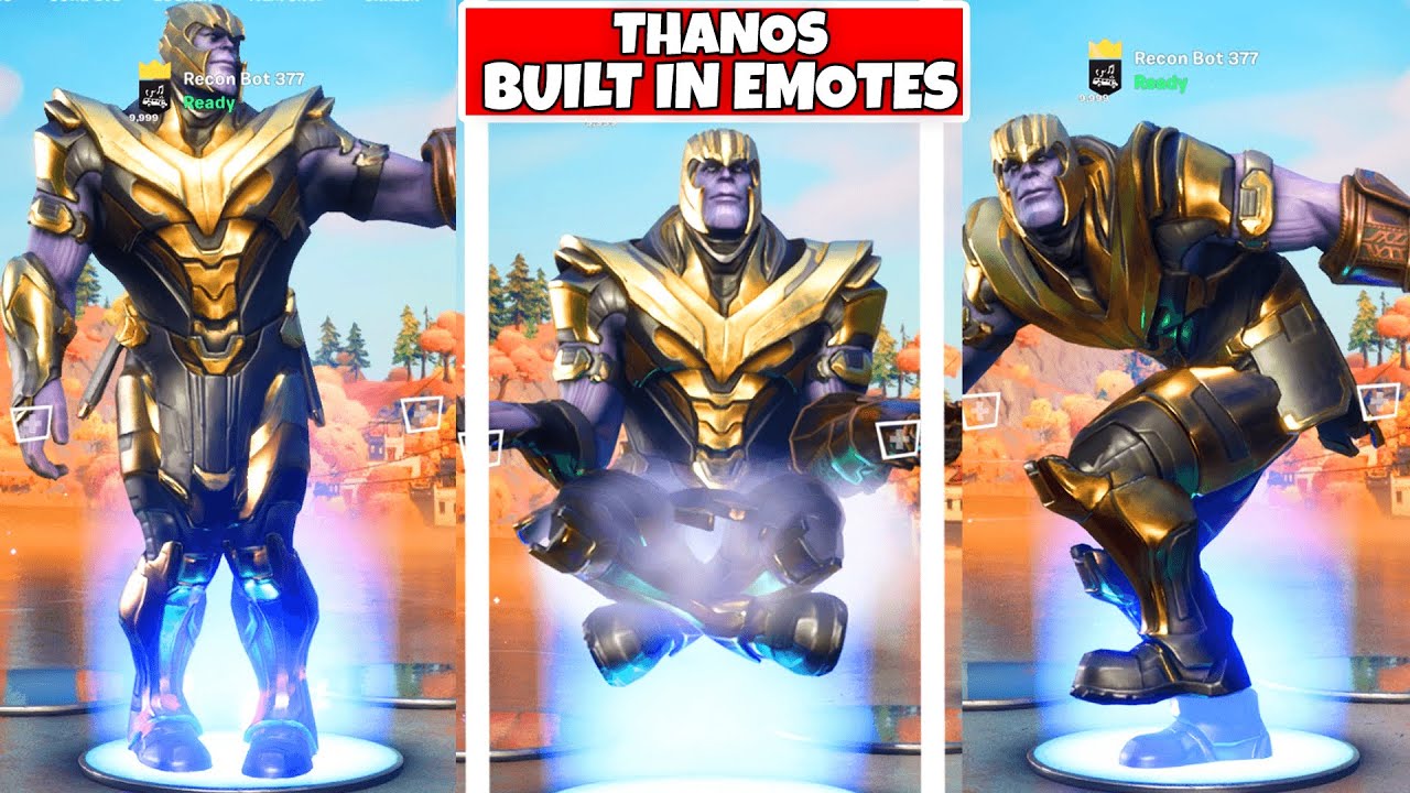 New THANOS FORTNITE SKIN doing ALL the BUILT-IN emotes!.. - YouTube