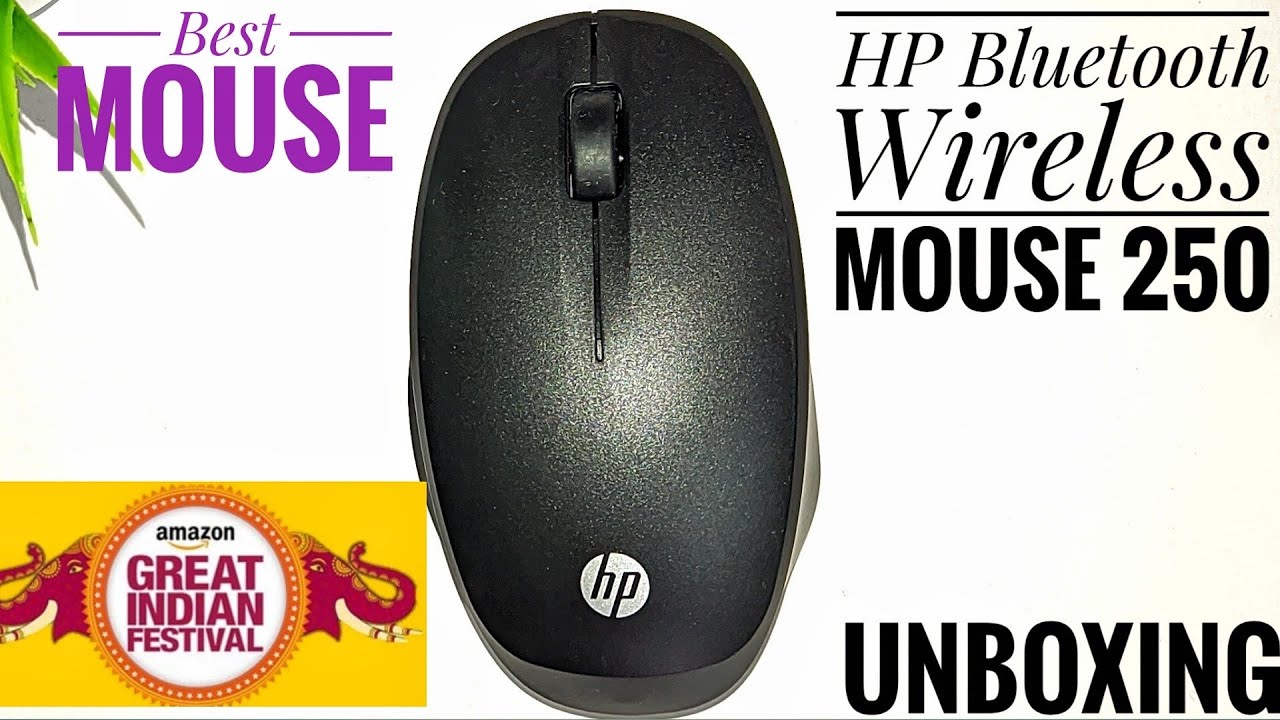HP Wireless Bluetooth Mouse 250 For PC's & Laptops Unboxing, Adjustable ...