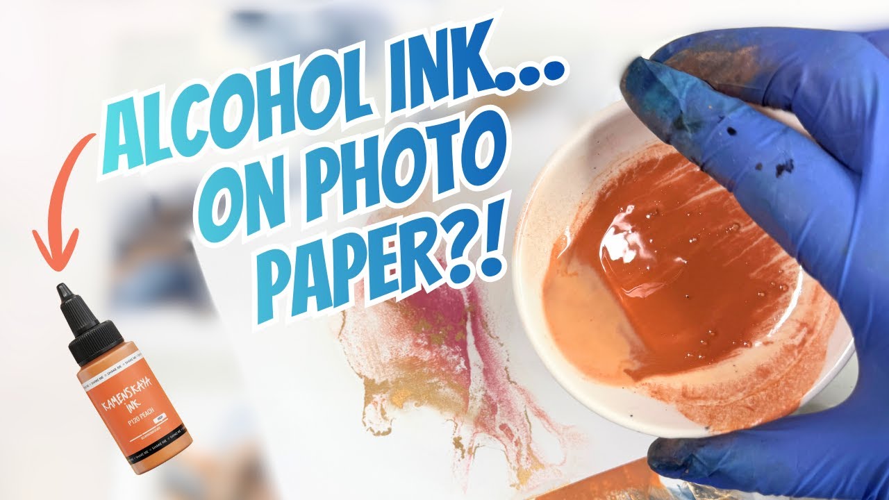 Vibrant Alcohol Ink on Photo Paper?! - YouTube