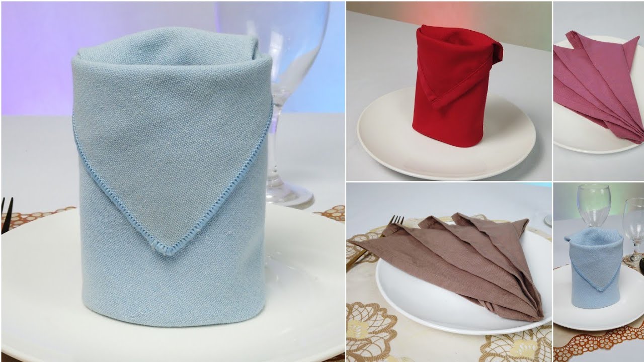 2 design table NAPKIN FOLDING design - YouTube