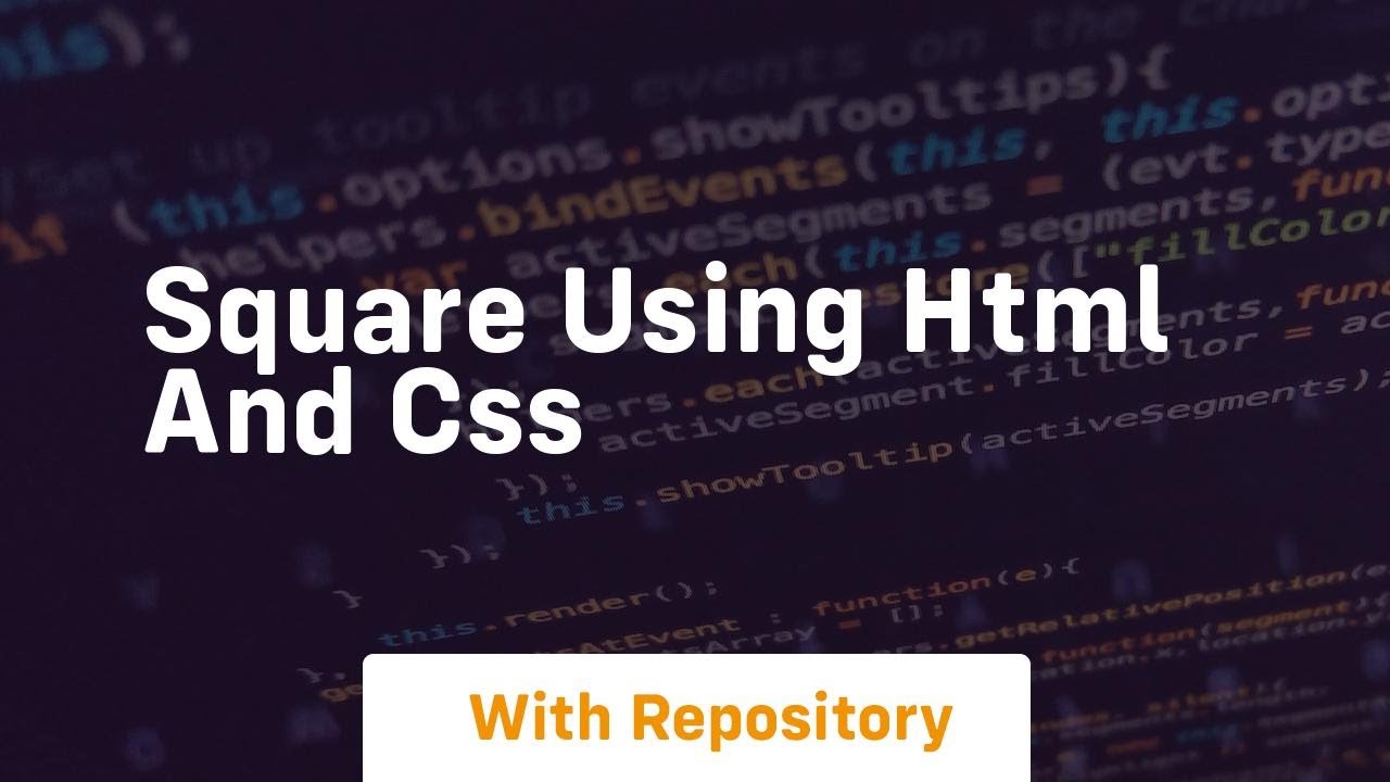 Square using html and css - YouTube