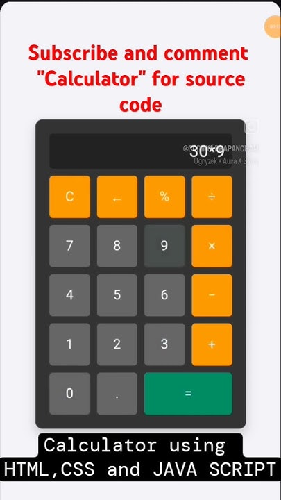 Making calculator using html,css and javascript - YouTube