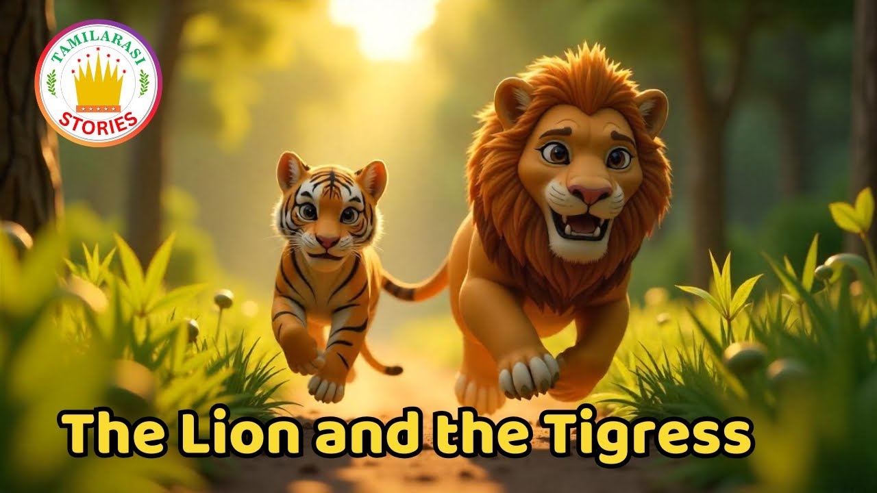 The Lion and the Tigress Story in English | Tamilarasi Stories - YouTube