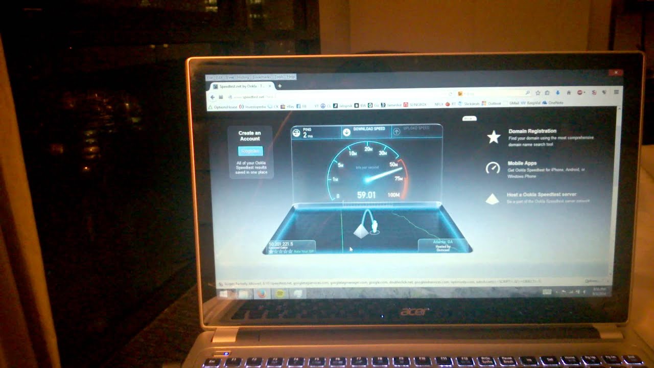 Internet Speed Test 60Mbps Download/Upload W Atlanta Midtown - YouTube