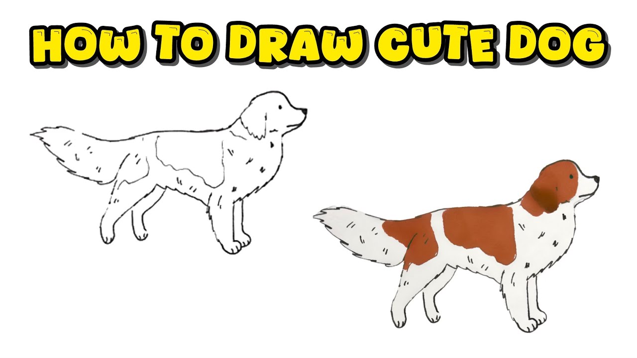 How to Draw a Cute Dog – Simple and Adorable Animal Drawing Tutorial ...
