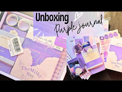 Unboxing My Aesthetic Purple Journal Kit/ Amazon Purple Journal Haul ...