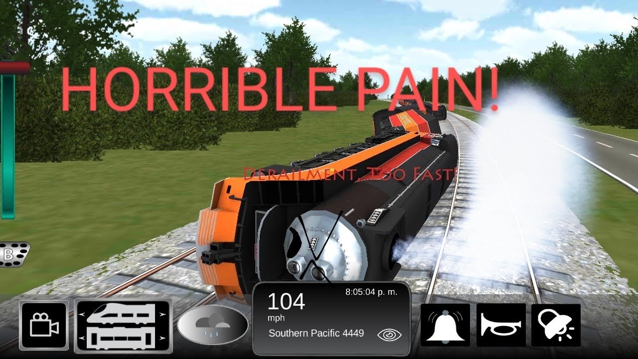 H O R R I B L E P A I N Daylight 4449 Crash (Train Sim animation) - YouTube