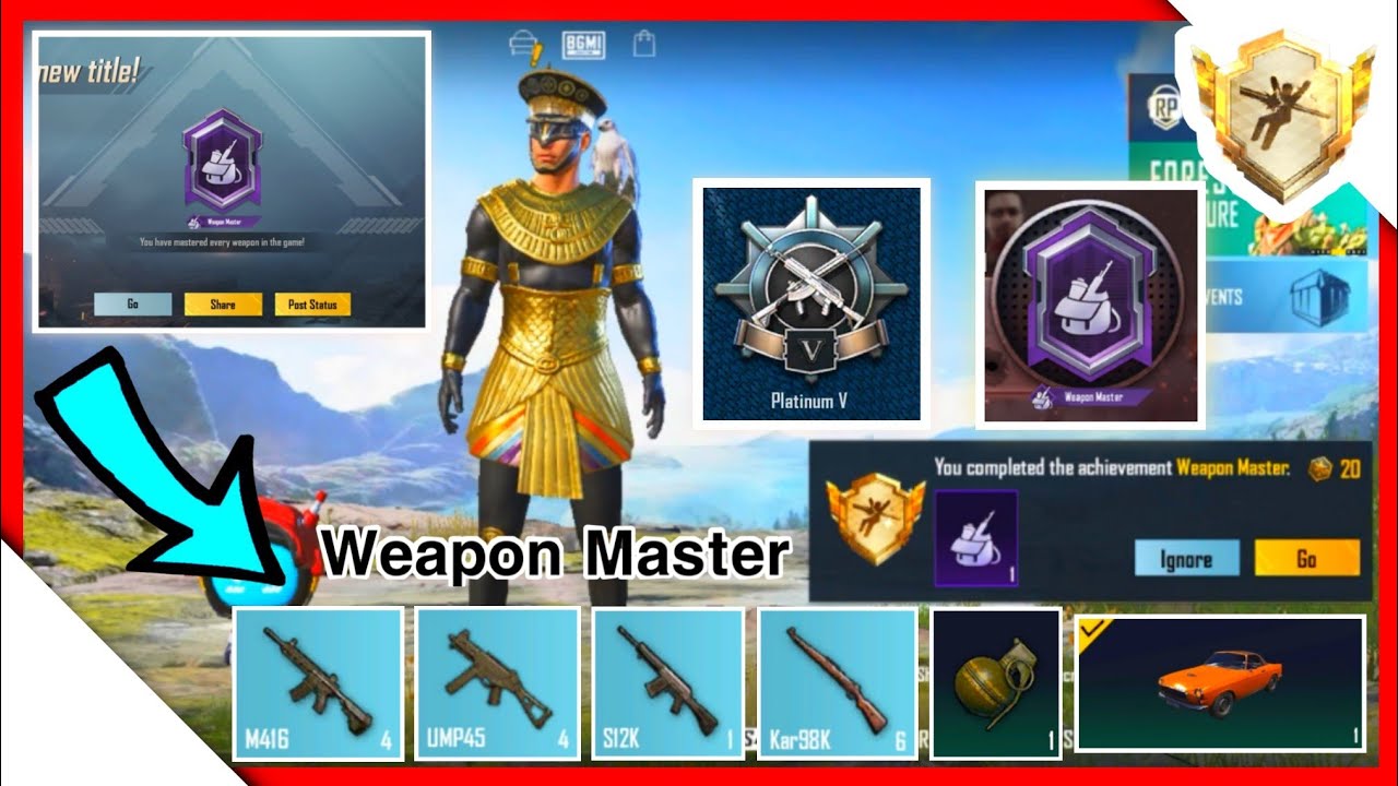 Weapon Master TITLE KAISA LE BGMI MAIN ONLY 1 MATCH Weapon Master TITLE ...