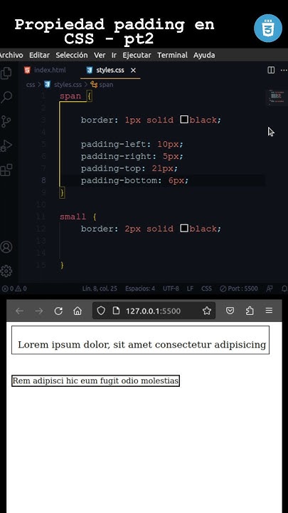 Propiedad padding en CSS - pt2 - YouTube