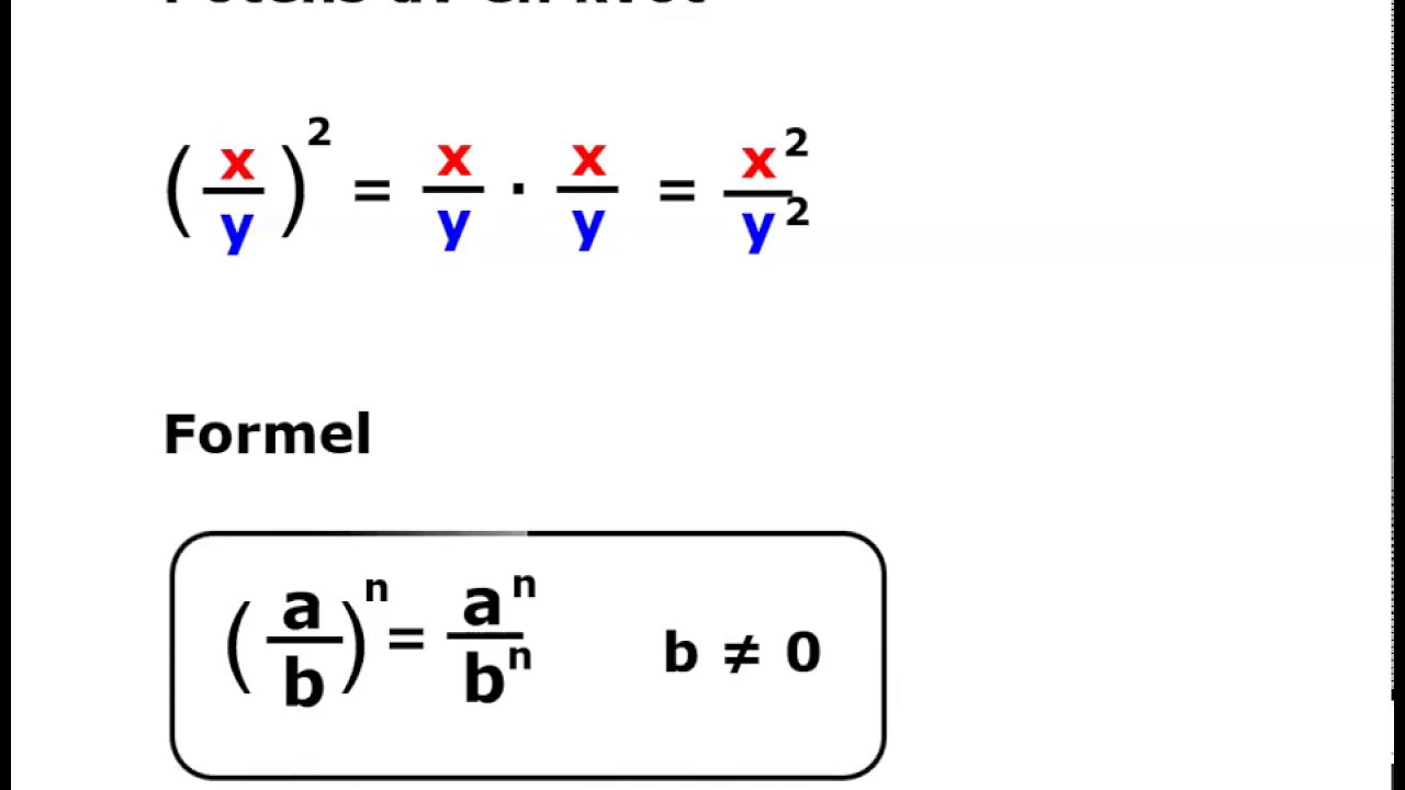 Potens av en kvot - YouTube