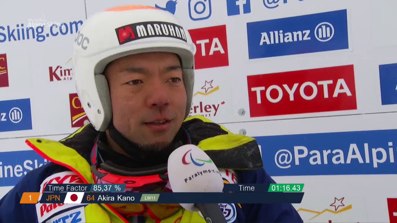 Akira Kano wins men's super-G sitting | 2018 World Para Alpine Skiing ...