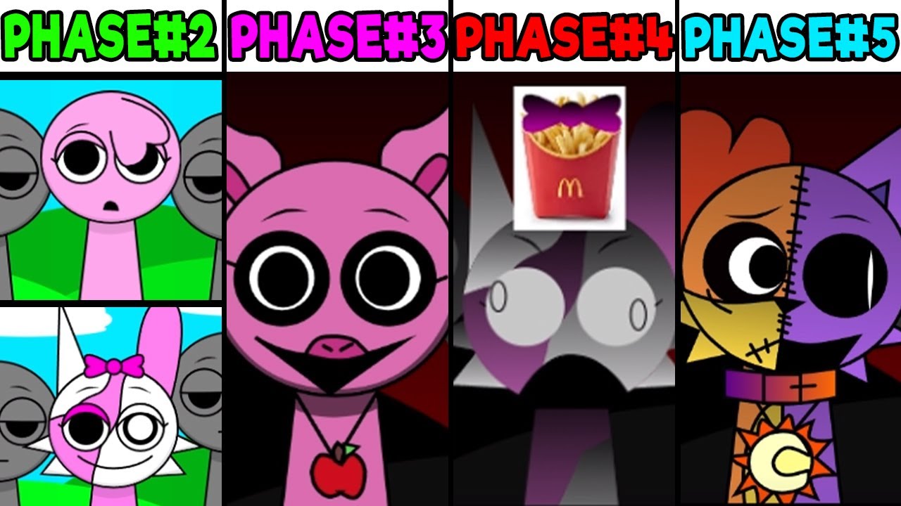 All Phases in New Incredibox Sprunki 2 Phase 1 VS Phase 2 vs phase 3 vs ...
