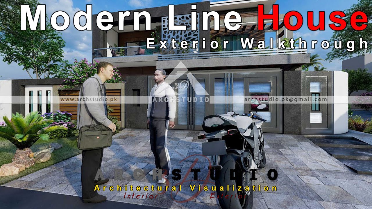 Architectural 3d walkthrough Animation | Modern house design | Exterior ...