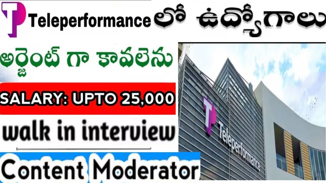Walk in interview teleperformance Hyderabad/any degree/salary+allowance ...