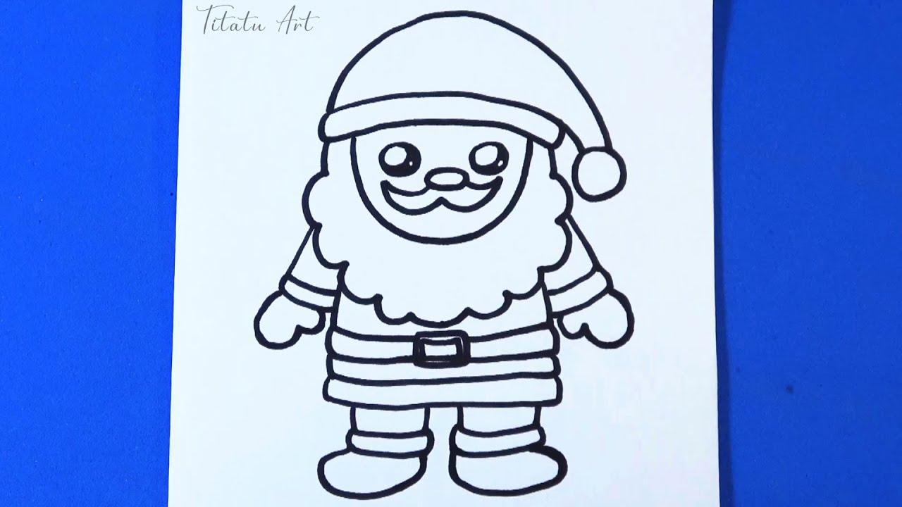 How to Draw Santa Claus step by step Easy | Cute Drawing - YouTube