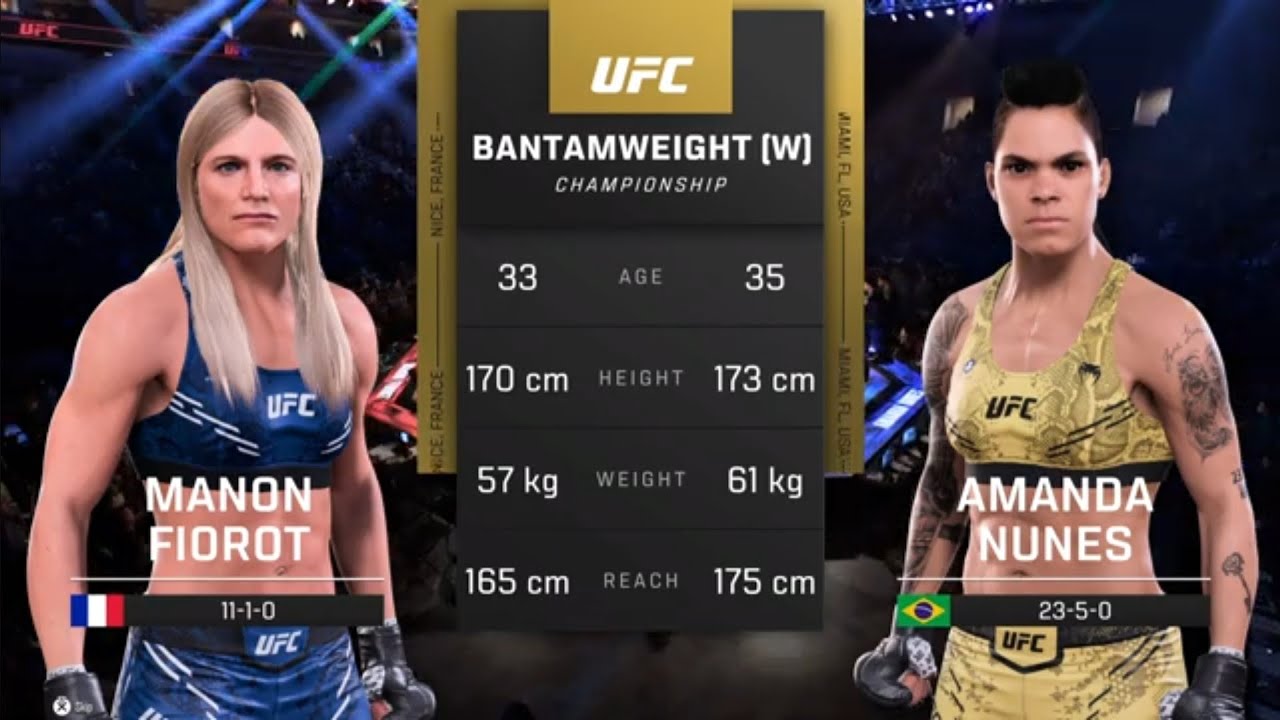 "UFC 5: Clash of Titans - Manon Fiorot vs Amanda Nunes | Full Fight ...