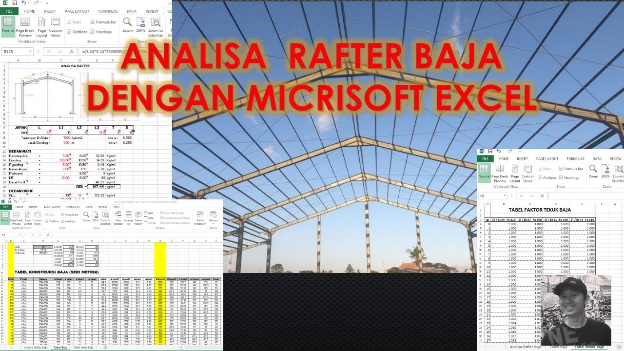 ANALISA STRUKTUR RAFTER BAJA DENGAN MS EXCEL - YouTube