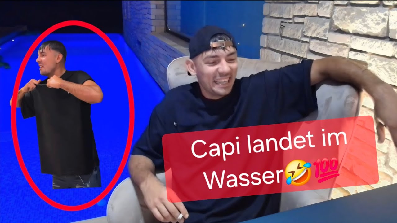Capi landet live im Wasser🤣💯- So war es beim Bayern Spiel😎⚽️ - YouTube