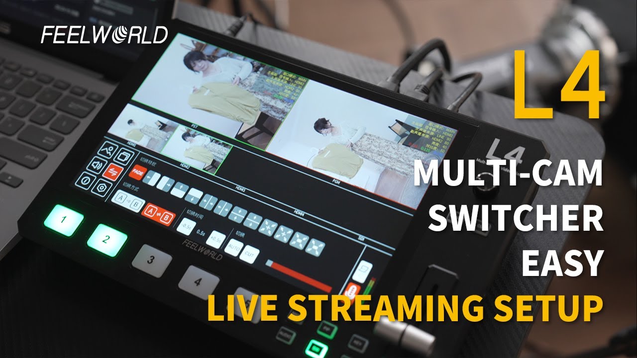 FEELWORLD L4 Multi-Camera Video Switcher : Lightweight, portable, easy ...
