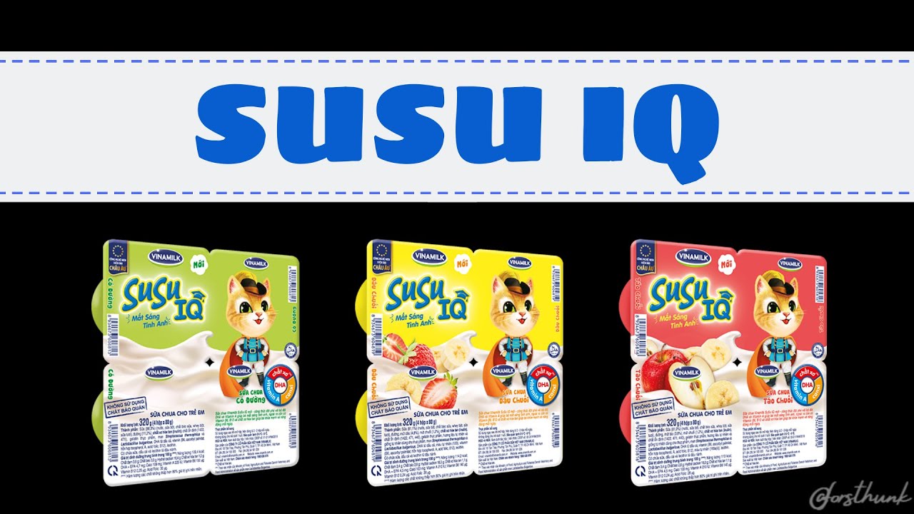 Calo trong sữa chua SUSU IQ | dâu chuối, táo chuối... - YouTube