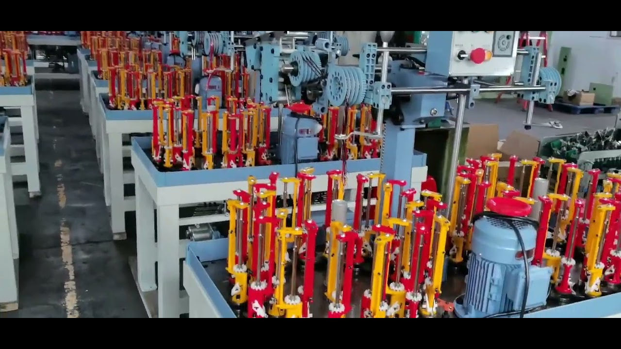 Yitai high speed braiding machines ready for shipment - YouTube