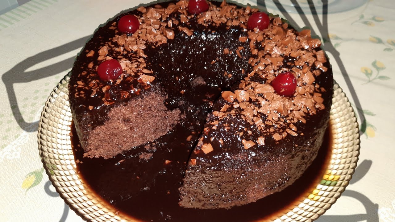 Bolo de Chocolate Assado com a Cobertura - Cozinha da Vovó Maria [278 ...