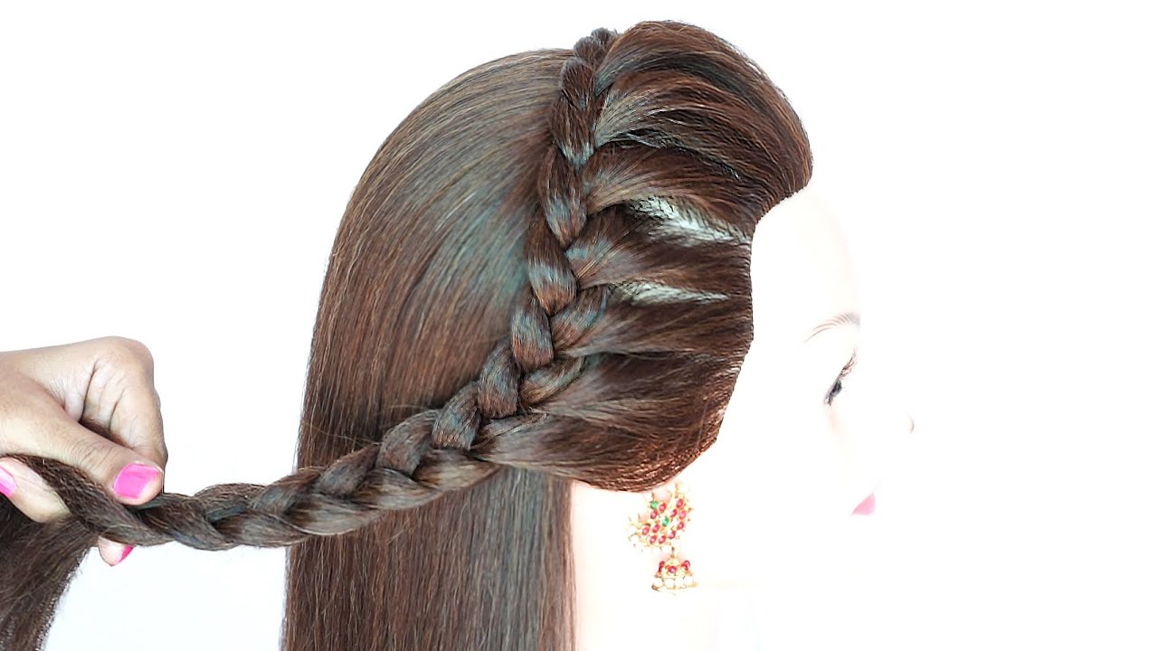 3 stylish open hairstyles for traditional | easy hairstyle tutorial ...