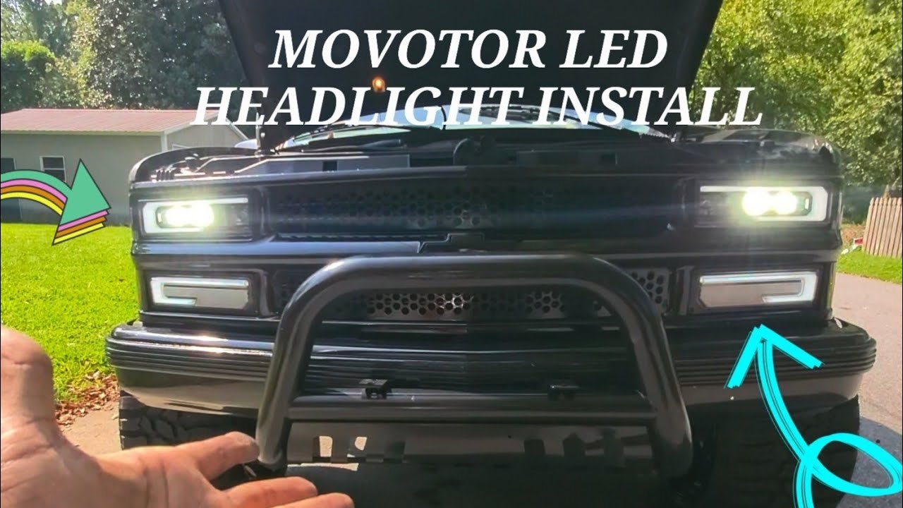 MOVOTOR LED HEADLIGHT INSTALL ON OBS CHEVY - YouTube