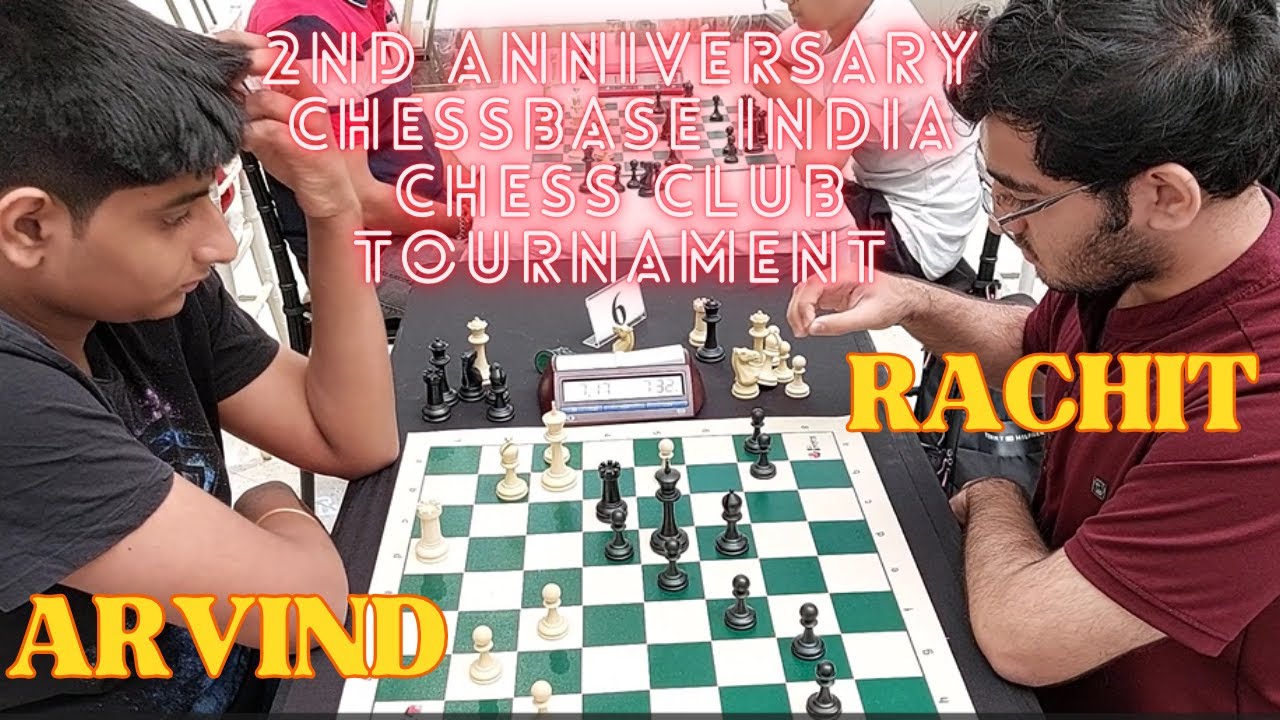 Arvind Iyer vs Rachit, H Gurnani | 2ND ANNIVERSARY CHESSBASE INDIA ...