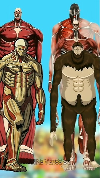 Armored & Colossal Titan vs all Titans #eren #anime #aot #comparison # ...