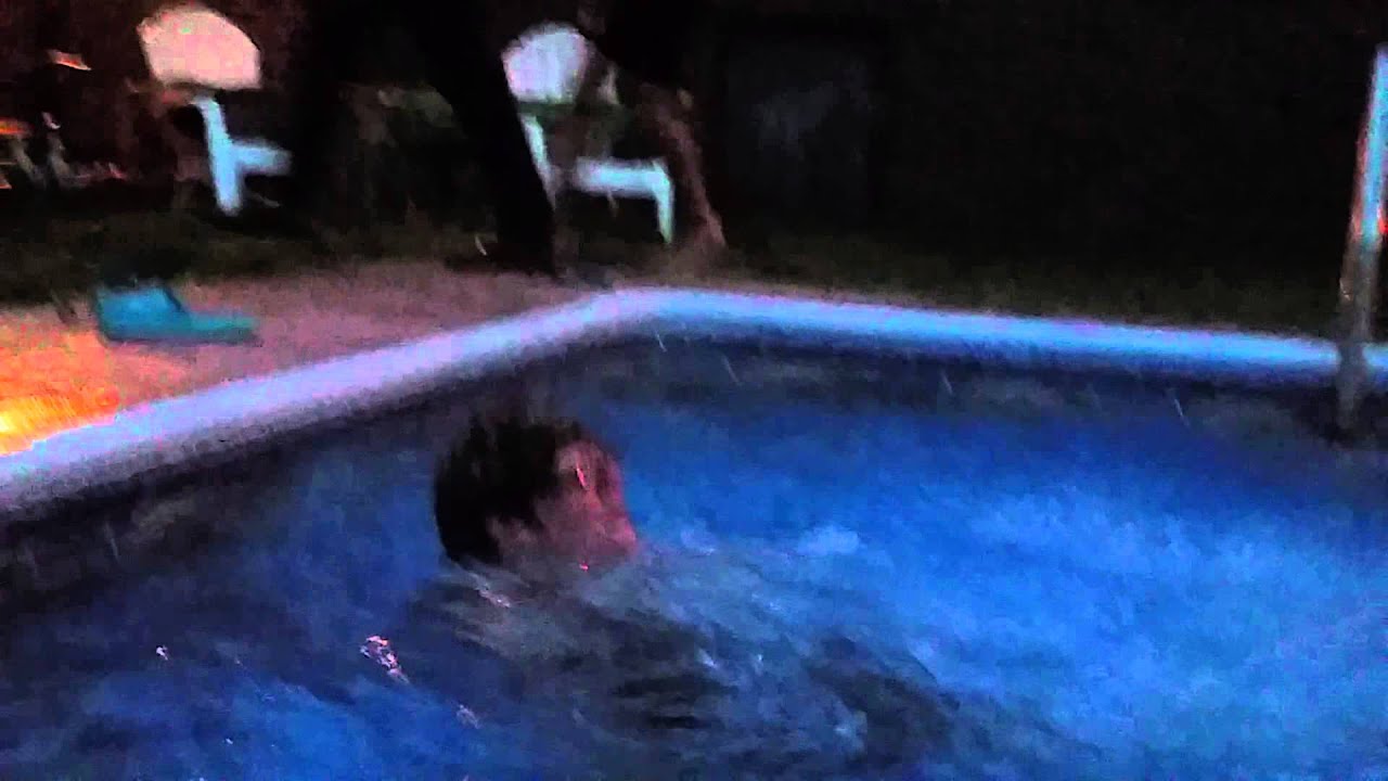 Getting tossed into the pool after the wedding. - YouTube
