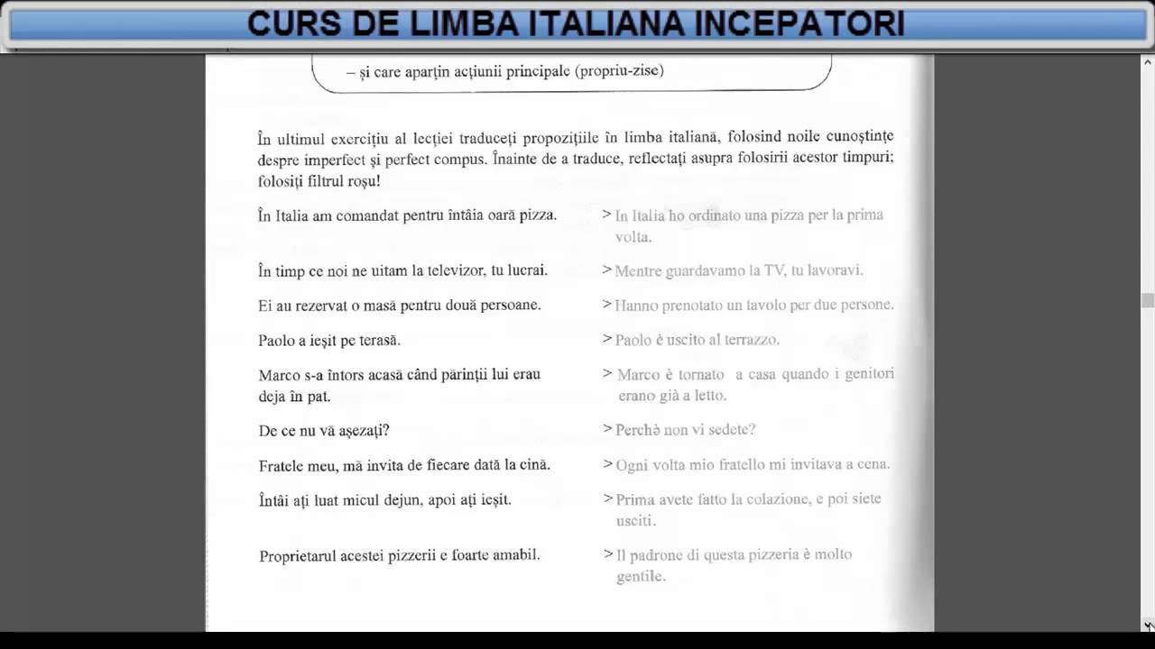 Învață Italiana Online Curs Incepatori (tema+vocabular) - Lectia 27 ...