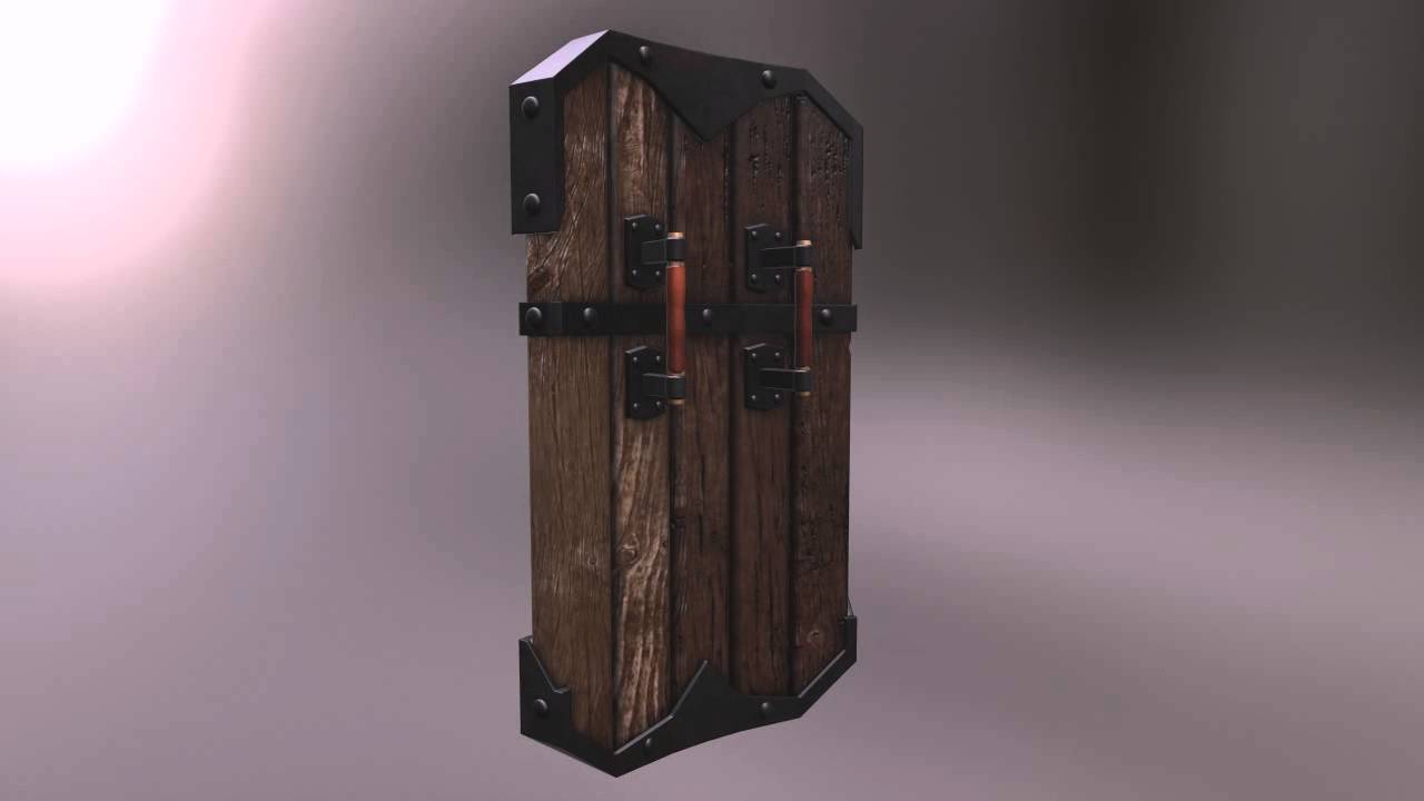 3D Model Shield Low Poly 3DS Max - YouTube