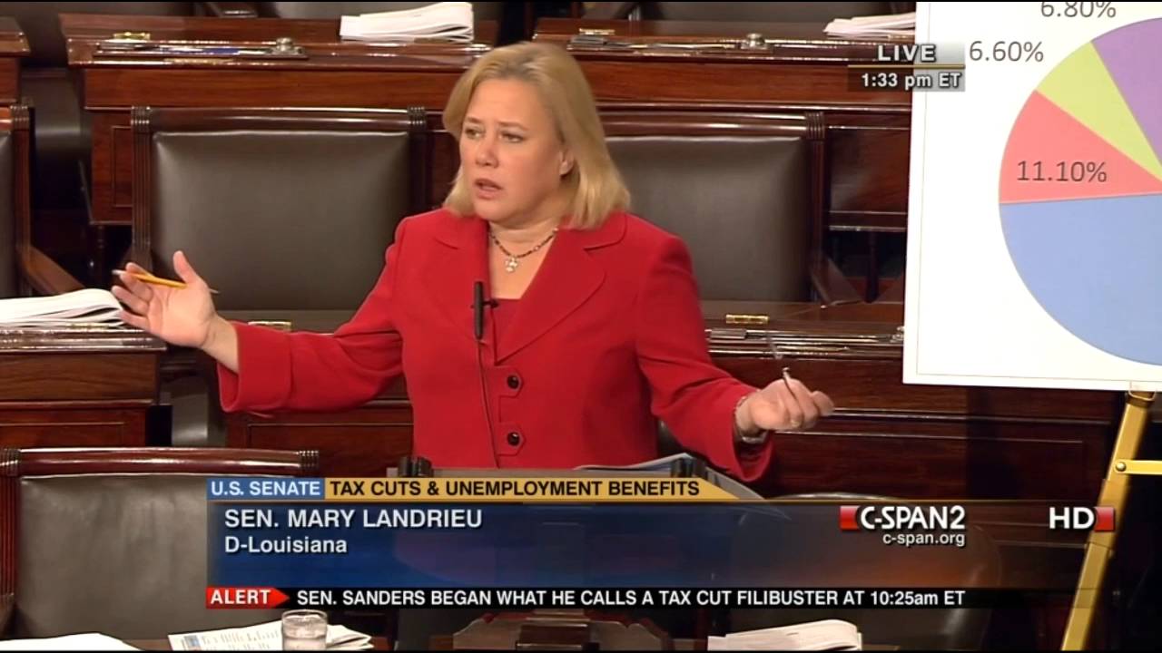 Senator Landrieu joins in on Bernie Sanders' filibuster - YouTube