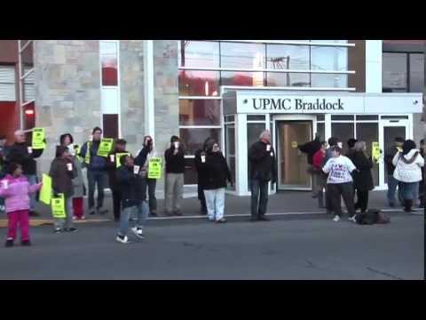 Protesting the closure of UPMC Braddock - YouTube