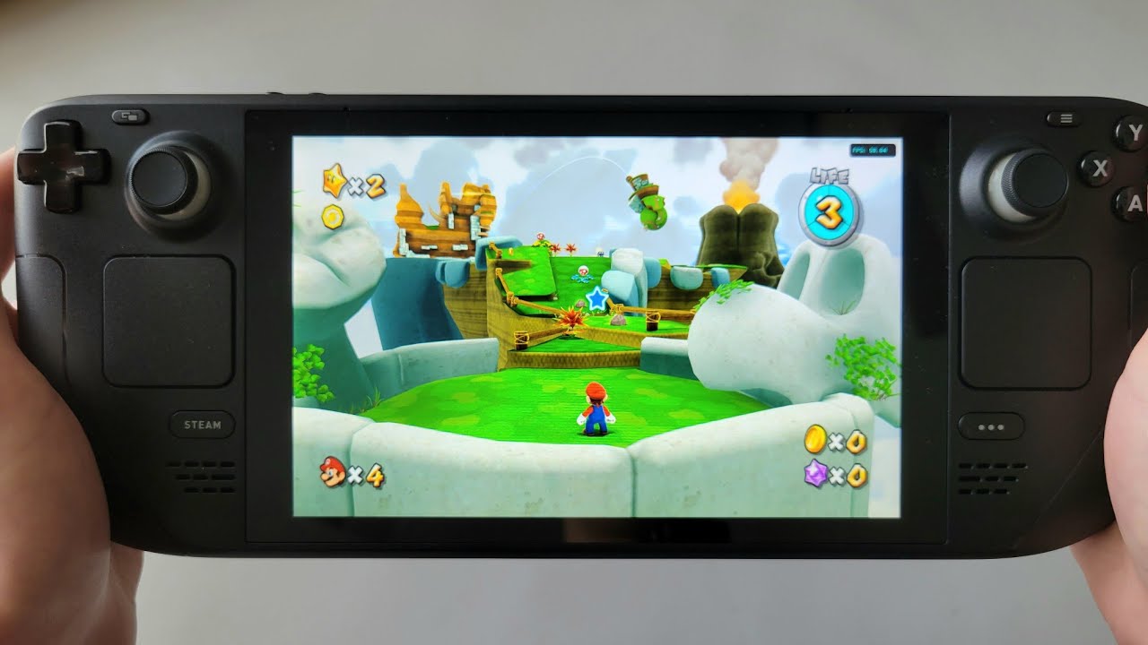 Steam Deck - Super Mario Galaxy 2 Wii Gameplay Dolphin Emulator - YouTube