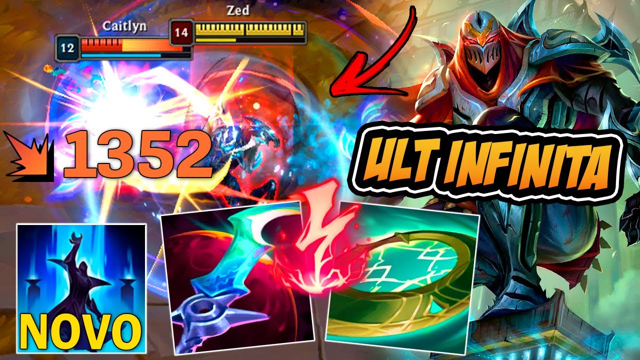 ZED BUILD DE ULT INFINITA FULL LETALIDADE COM A RUNA NOVA DA SEASON 15 ...