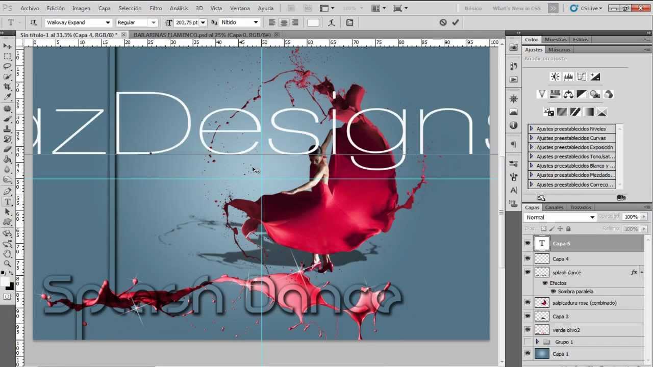 Photoshop CS5 "Splash Dance" by ZhogazDesigns® - YouTube