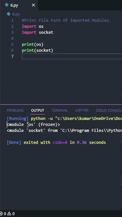 How to print Imported module path? #python #programming #coding #shorts - YouTube
