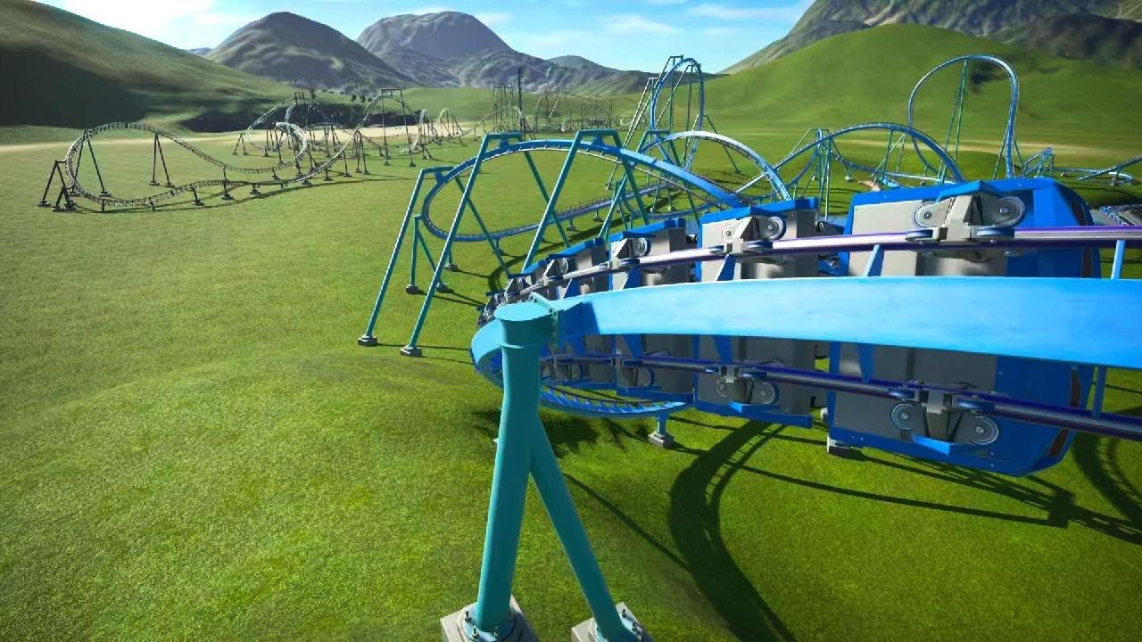 "Blue Lake" Roller Coaster (Planet Coaster) - YouTube