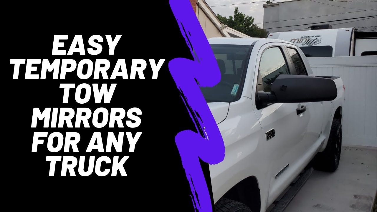 Easy temporary tow mirrors for any truck - YouTube