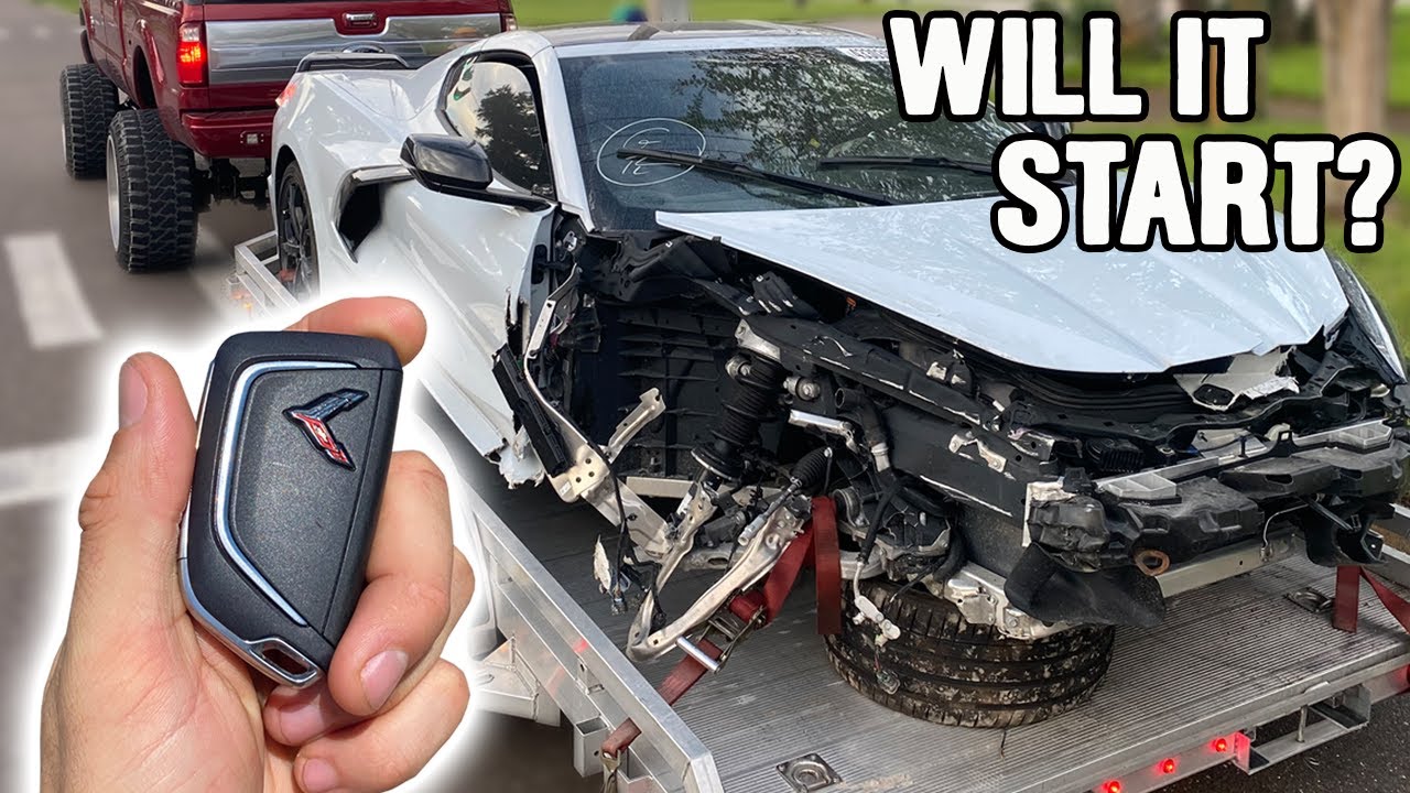 Attempting to Start Rod Waves Totalled C8 Corvette! - WILL IT START ...