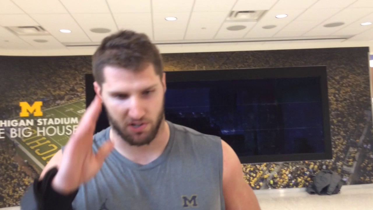 Michigan linebacker Mike Wroblewski talks about spring practice - YouTube